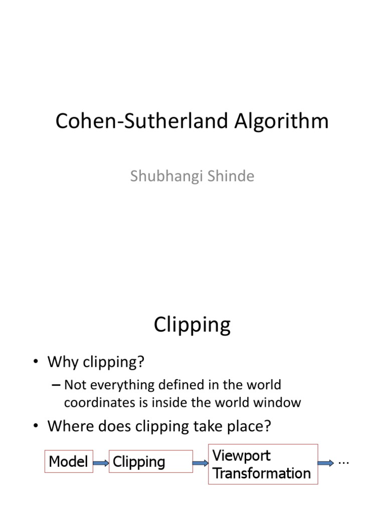 Cohen Sutherland Algorithm | PDF | Areas Of Computer Science | Applied ...
