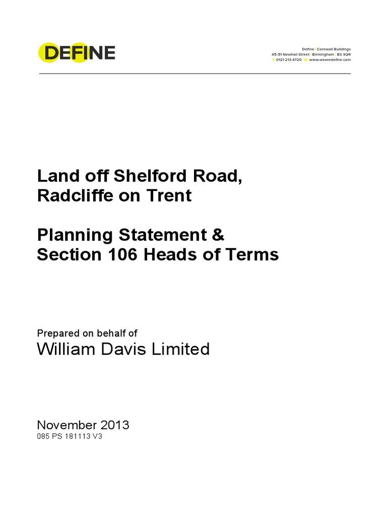 File 9 Planning Statement | PDF | Sustainability | Sustainable Development