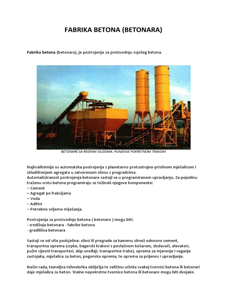 Fabrika Betona | PDF