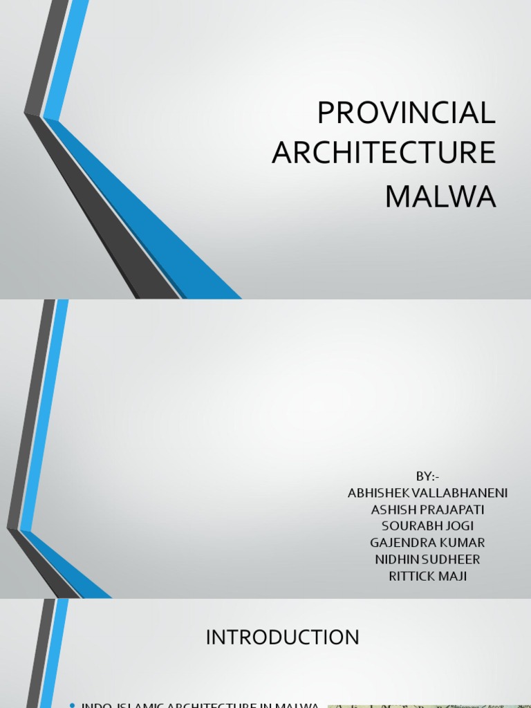 Malwa Provincial Architecture Overview | PDF | Home & Garden | Art
