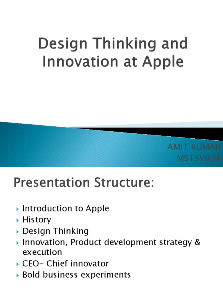 Apple Design Thinking and Innovation | PDF | Apple Inc. | I Pod