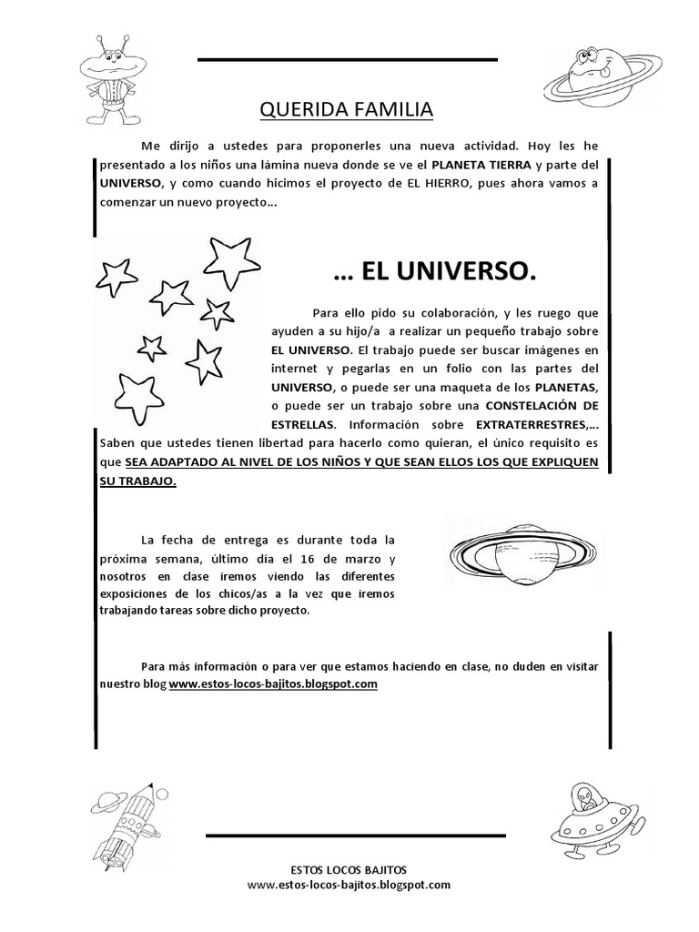 Actividades El Universo | PDF | Universo | Ocio