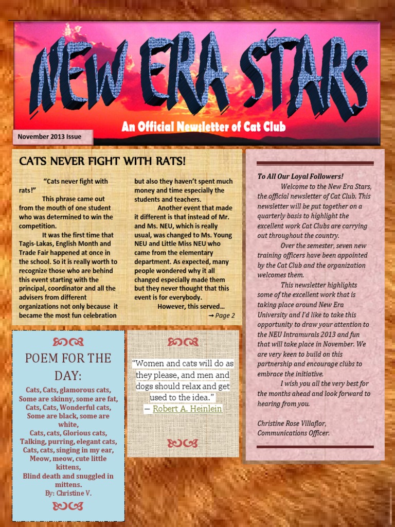 An Official Newsletter of Cat Club | PDF | Cats