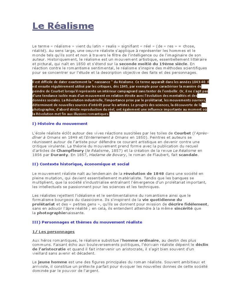 C’Est Quoi Le Réalisme _ L’héritage du réalisme entre vérité et ...