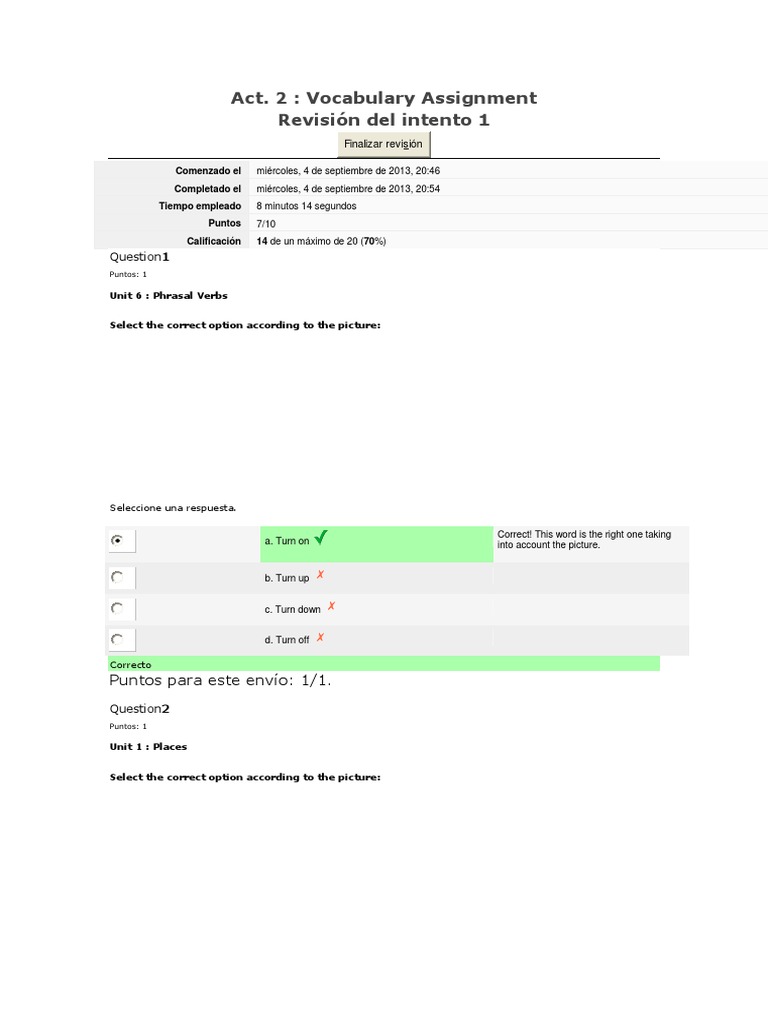 Vocabulary and Reading Assignment Review | PDF | Adjective | Adverb