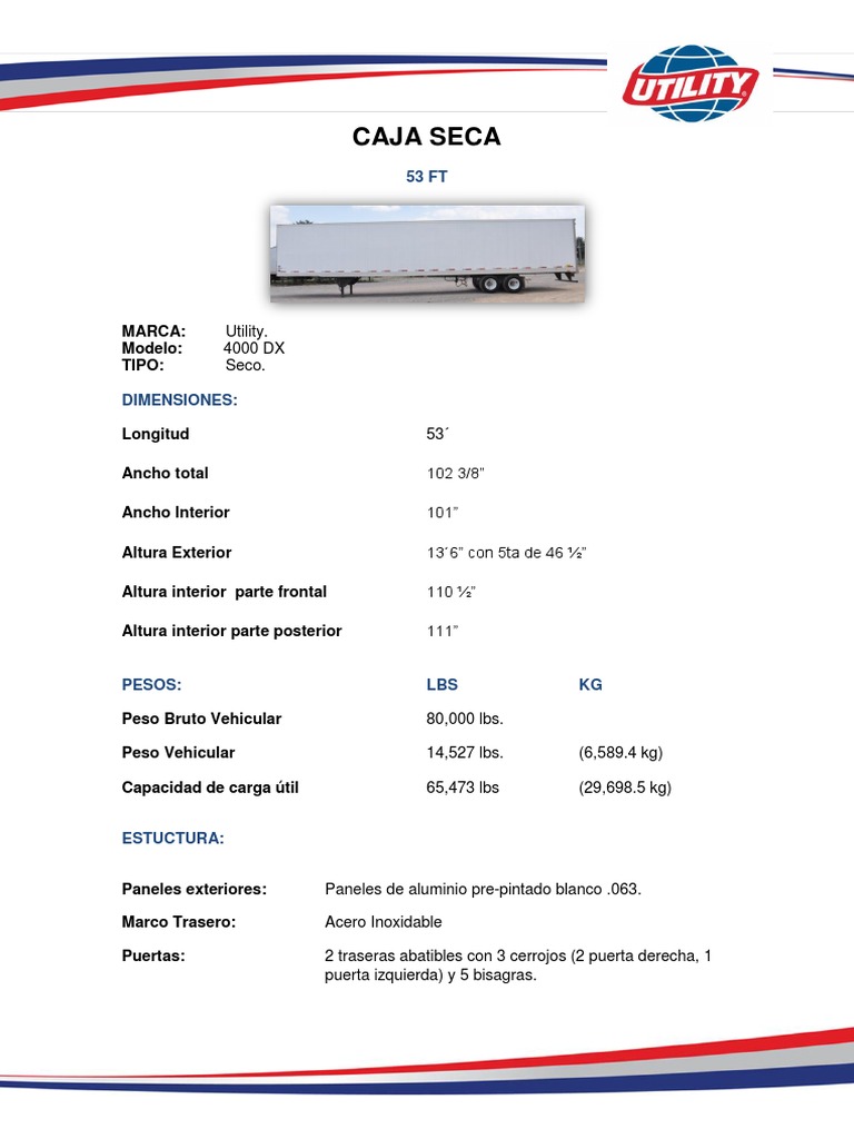 Caja Seca 53ft | PDF | Hogar, jardinería y bricolaje