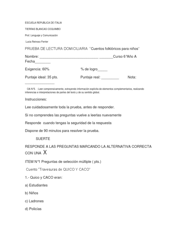 Prueba Cuentos Folkloricos para Niños 2 | PDF | Libros para adolescentes