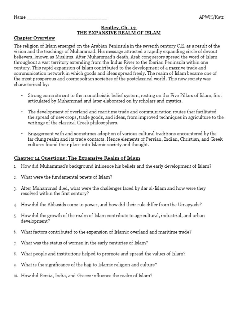 AP World History: Islam's Expansion | PDF | Muhammad | Caliphate