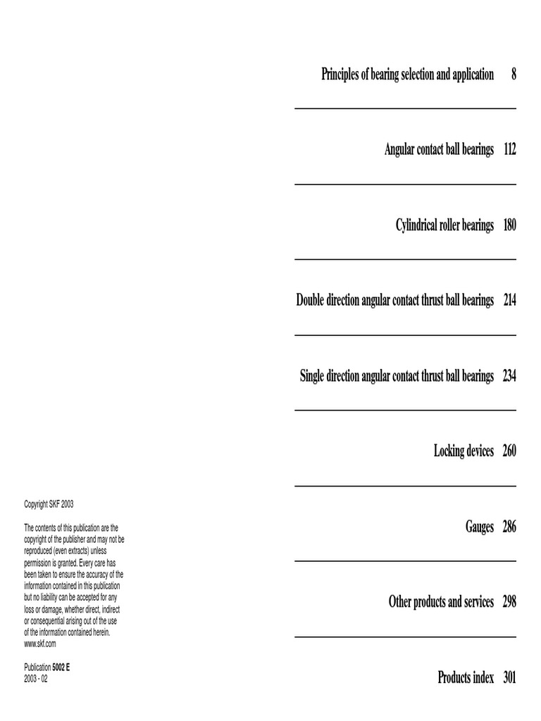 Skf Bearing Selection | Bearing (Mechanical) | Engineering Tolerance
