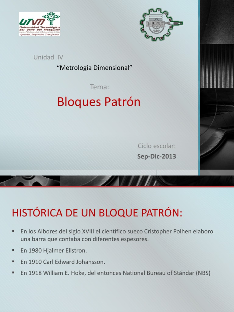 Bloques Patrón | PDF | Medición | Elasticidad (Física)