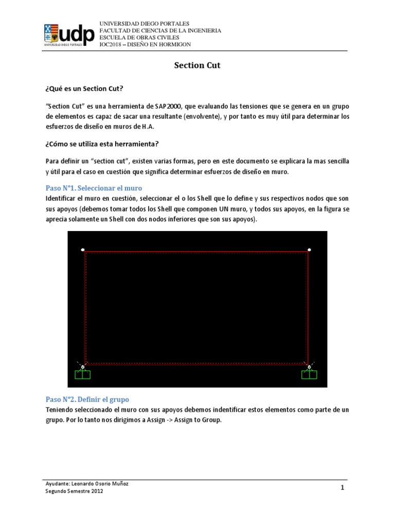 Guía de Section Cut en SAP2000 | PDF | Science | Ciencia (general)