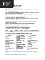 Science Form 3 - Chapter 2 (Respiration) | PDF | Respiratory System | Lung