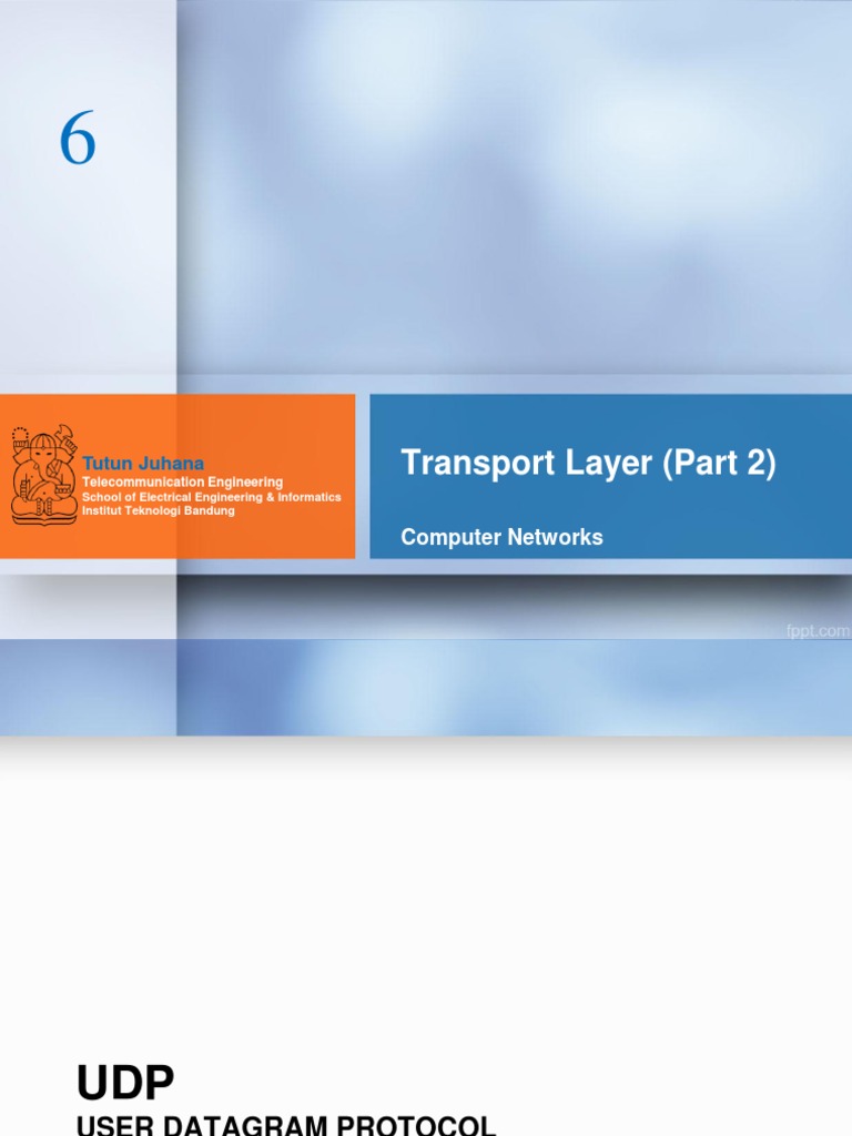 6-1 Transport Layer (UDP) | PDF