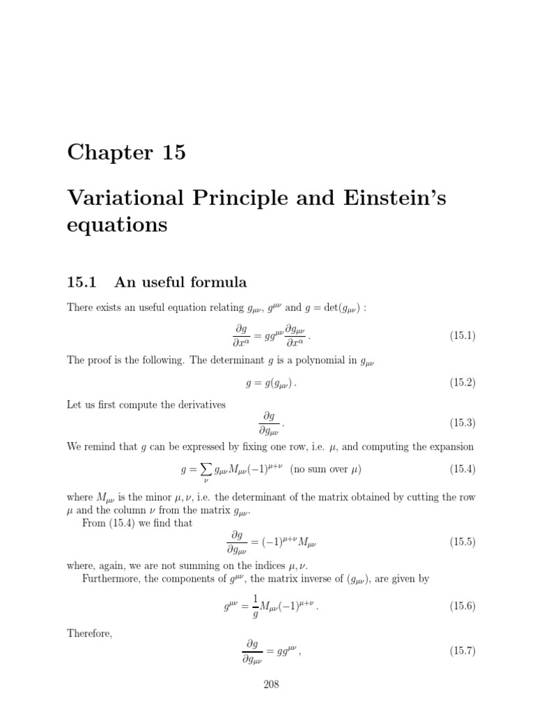 Variational Principle | PDF | Differential Form | Determinant