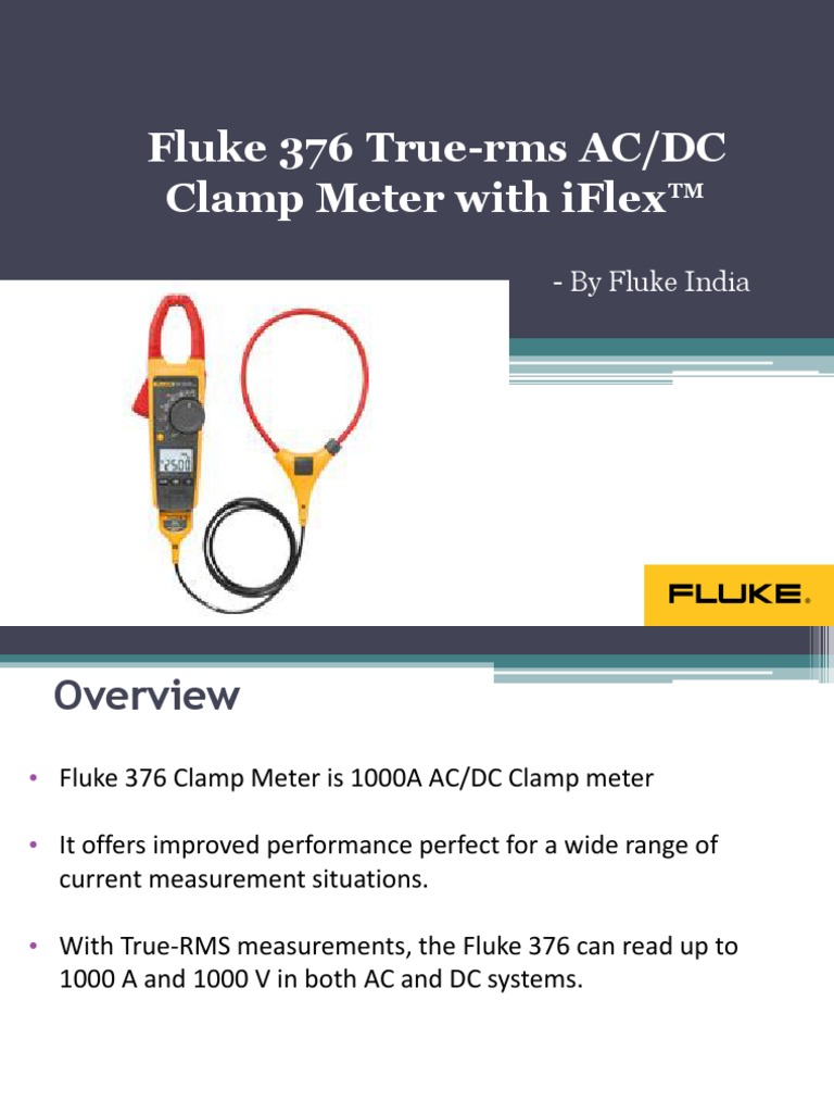 Fluke 376 True-Rms AC/DC Clamp Meter With Iflex™ | PDF | Root Mean ...