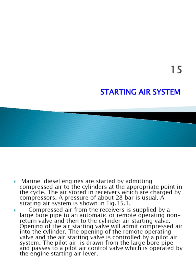 Starting Air System | PDF