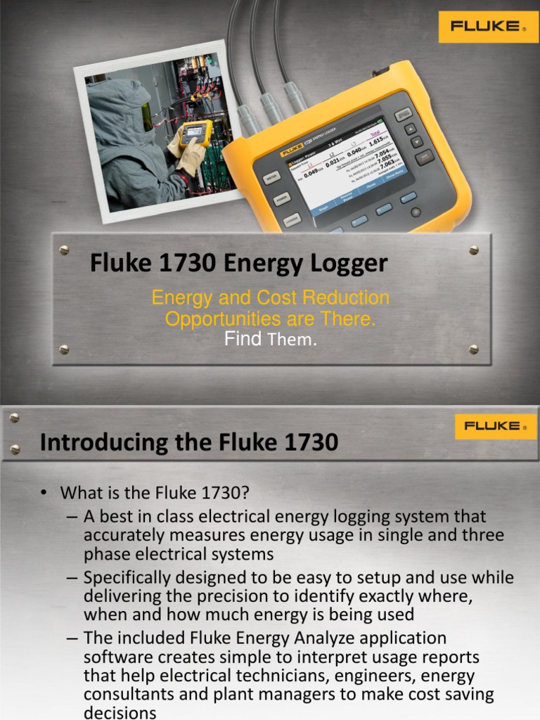 Fluke 1730 Three-Phase Energy Logger | PDF | Power Supply | Ac Power