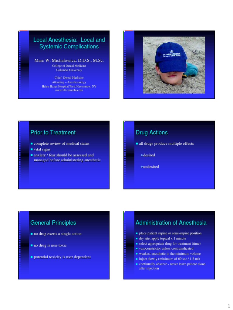 Complications Color | PDF | Paresthesia | Anesthesia