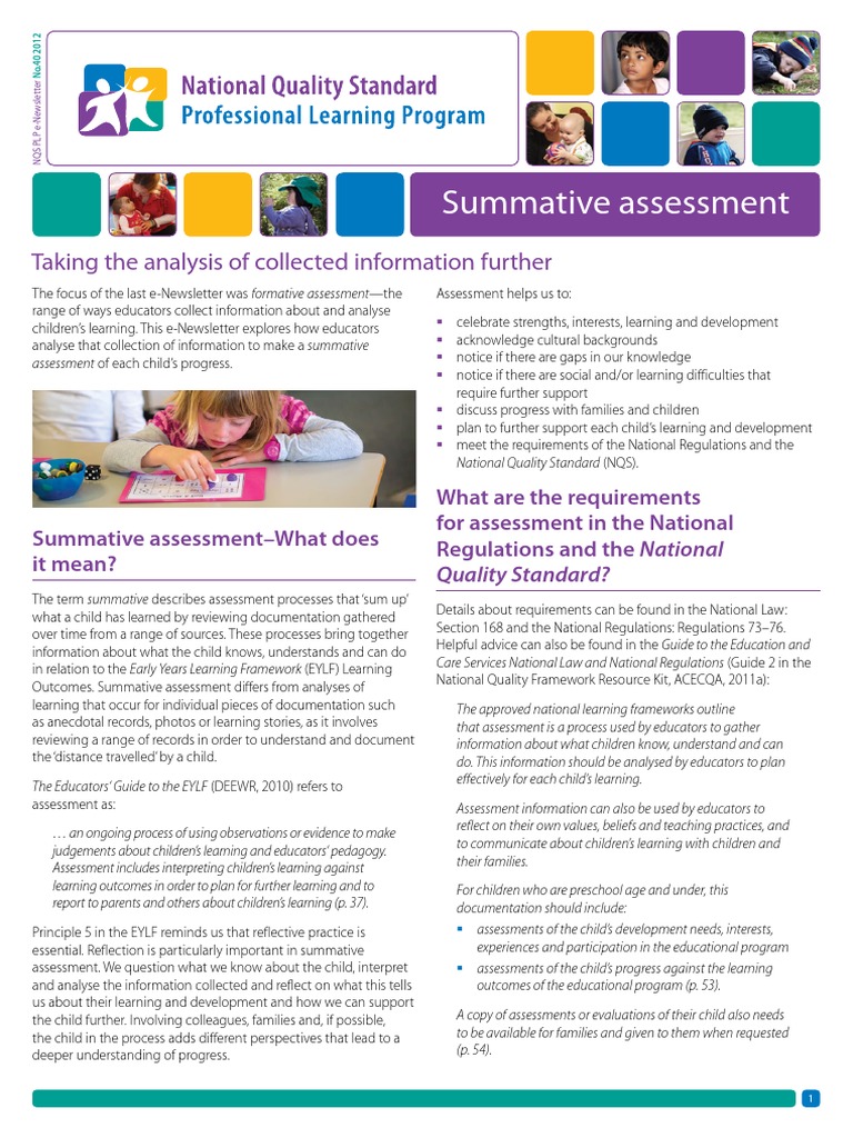 Nqs PLP E-Newsletter No40 | PDF | Educational Assessment | Early ...