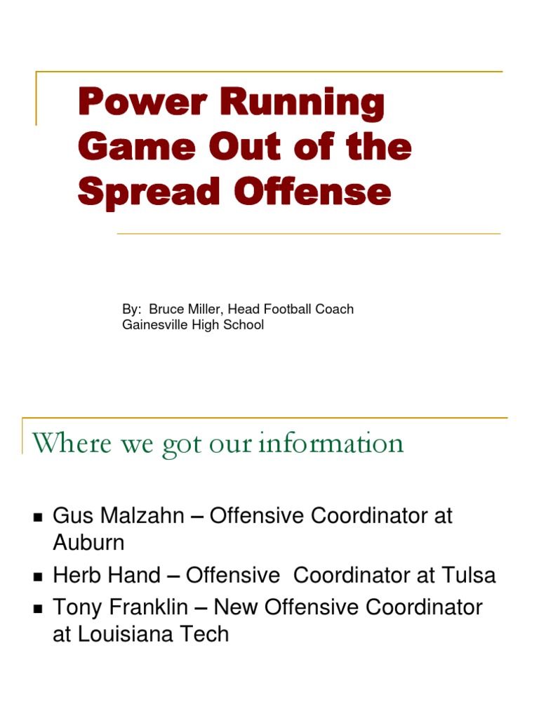 Power Spread Run Game Strategies | PDF | Quarterback | National ...