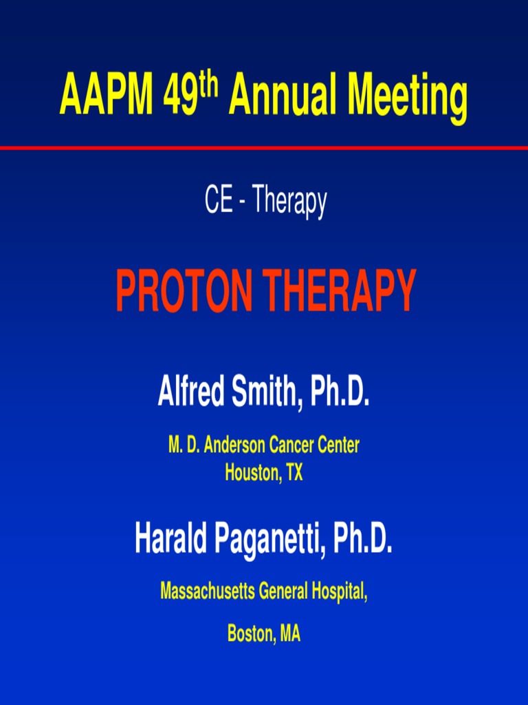 AAPM_proton_therapy.pdf | Electronvolt | Particle Accelerator