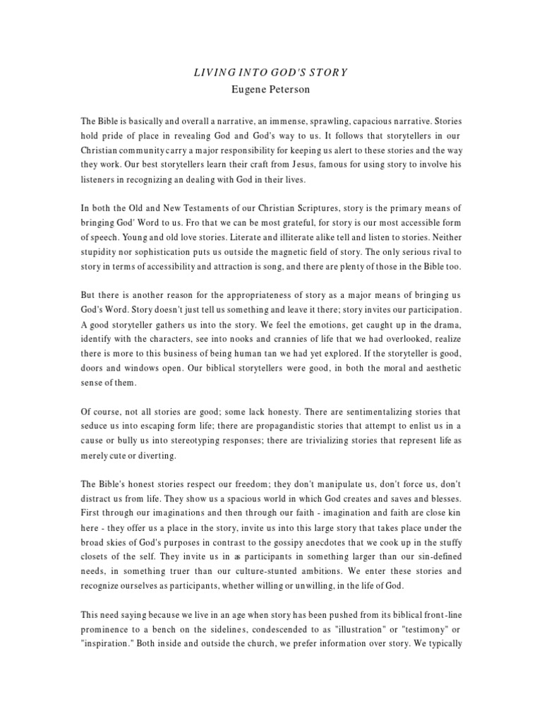 The Power of Biblical Storytelling | PDF