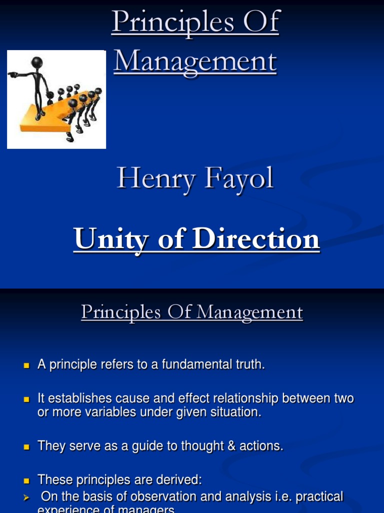 Unity Of Direction In Management