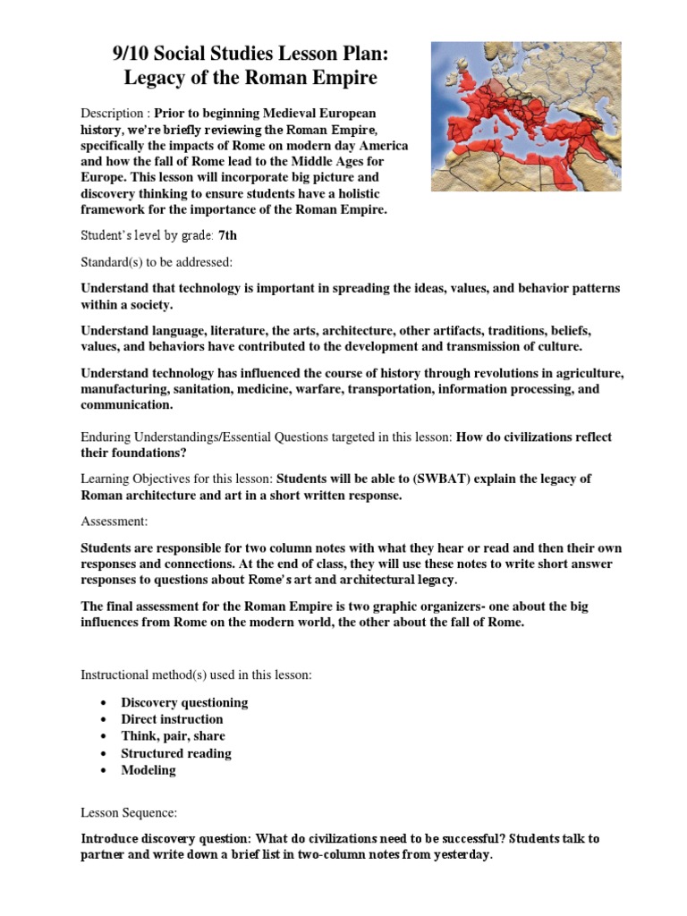 Social Studies roman empire lesson | Roman Empire | Civilization | Free ...