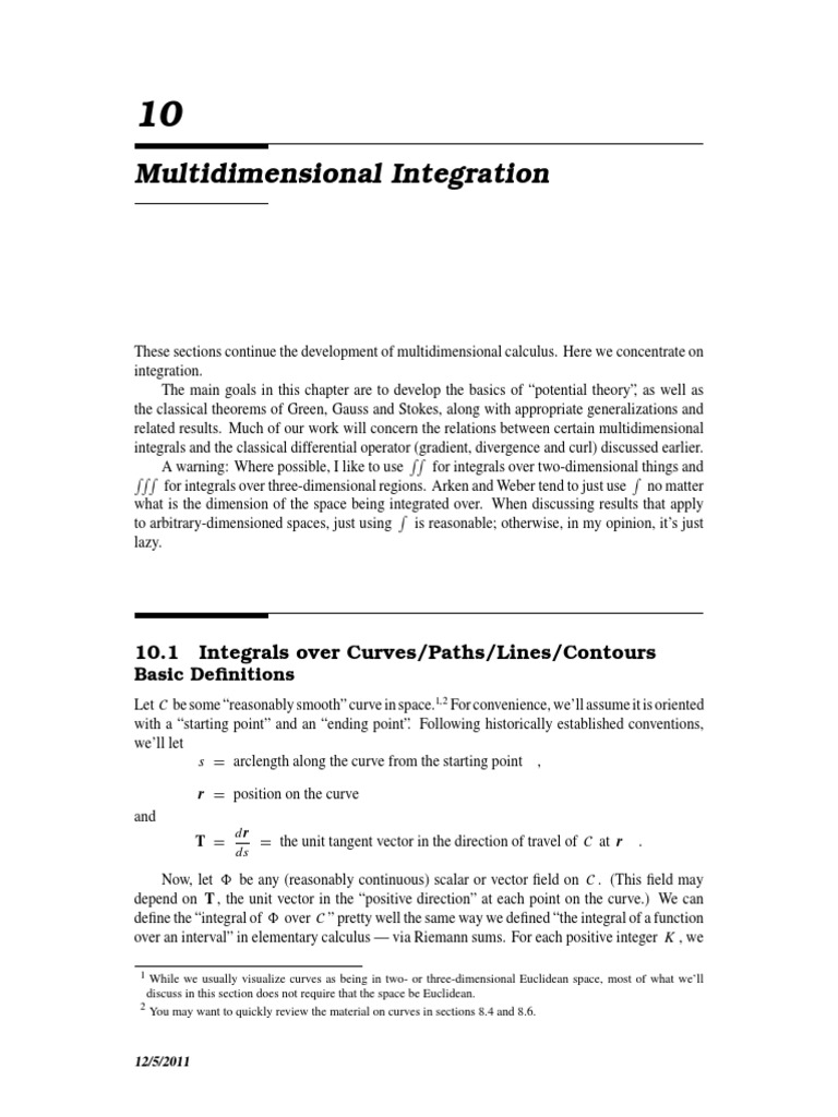 Multidimensional Integration Basics | PDF | Teaching Methods & Materials