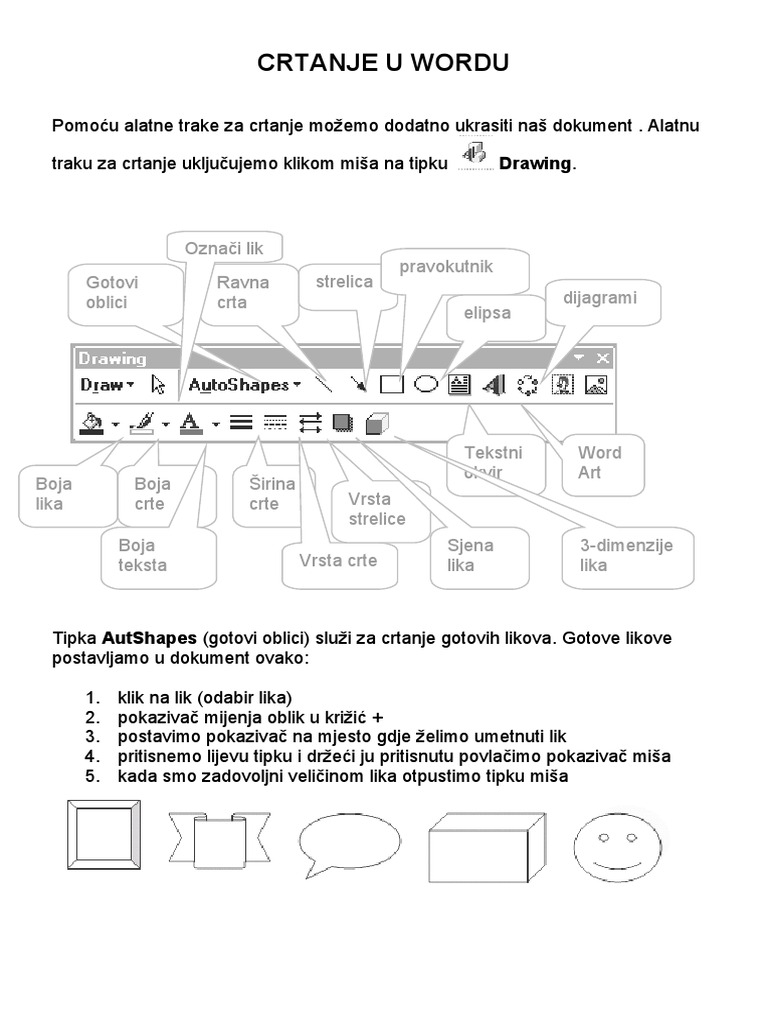Crtanje U Wordu | PDF