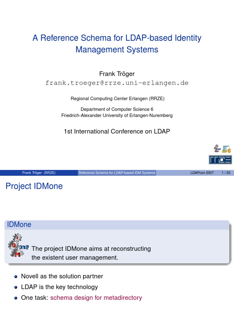A Reference Schema For LDAP-based Identity Management Systems | PDF ...