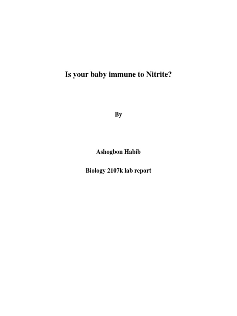 Nitrite Lab Report Pdf Nitrate Spectrophotometry