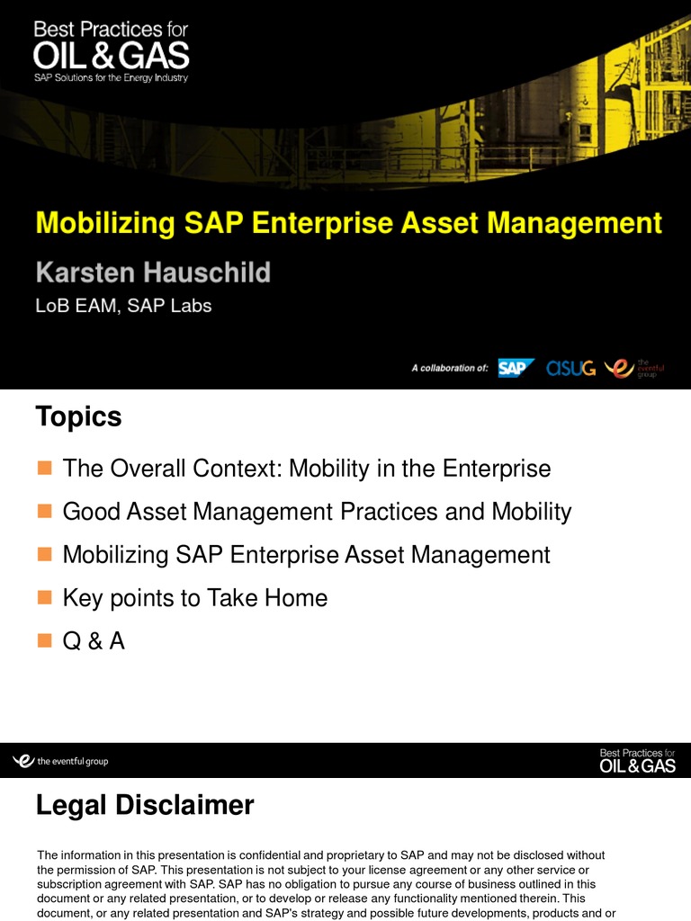 Mobilizing SAP Enterprise Asset Management | Mobile Device | Enterprise ...