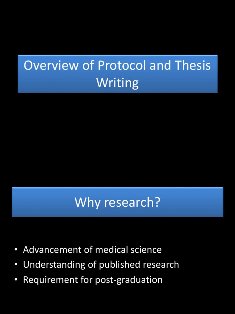 Protocol and Thesis Writing | PDF | Literature Review | Thesis