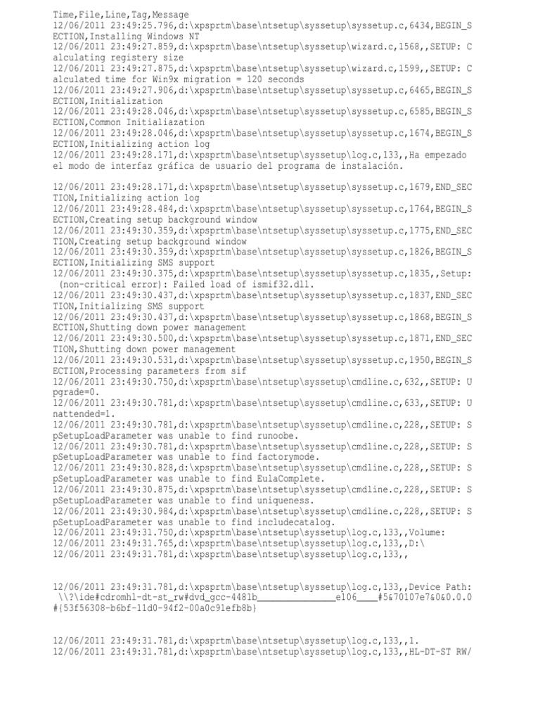 Setup Log | PDF | Microsoft Windows | System Software