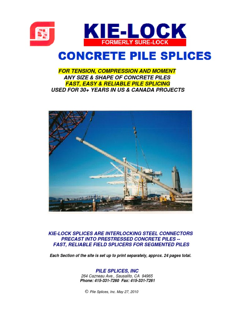 Pile Splices | Deep Foundation | Prestressed Concrete