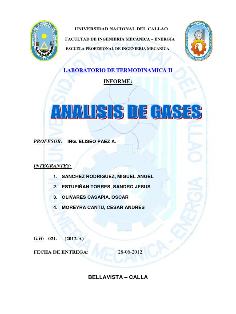 Analisis de Gases de Combustion | PDF | Combustión | Oxígeno
