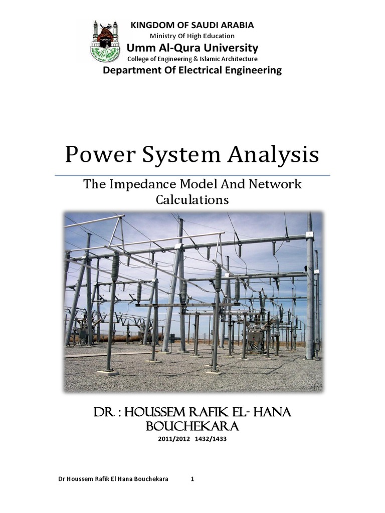 Impedance Model in Power Systems | PDF | Matrix (Mathematics ...