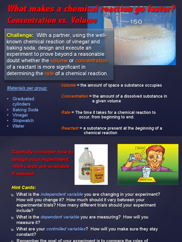 Concentration vs. Volume in Reactions | PDF