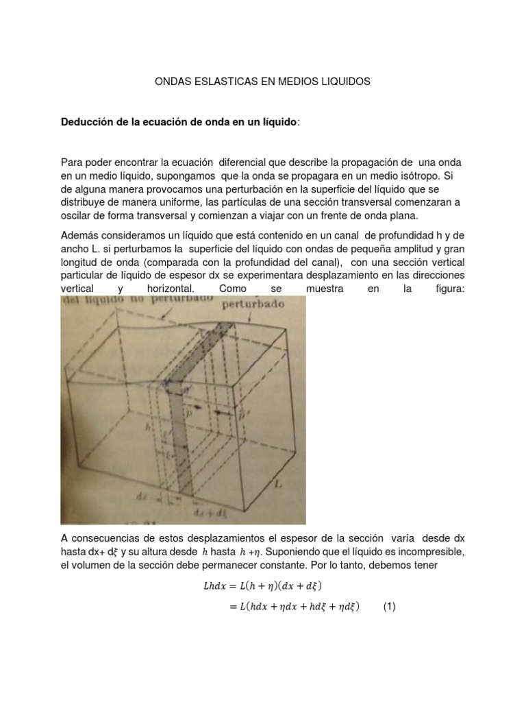 ONDAS SUPERFICIALES EN UN LÍQUIDO