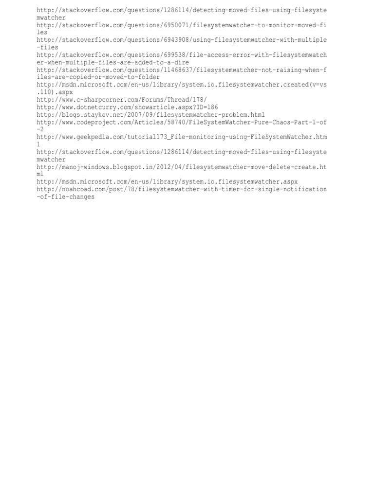 FilesystemWatcher Informacion | PDF
