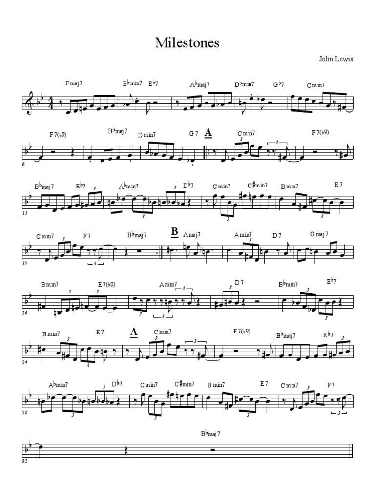 Milestones (Leadsheet) | PDF