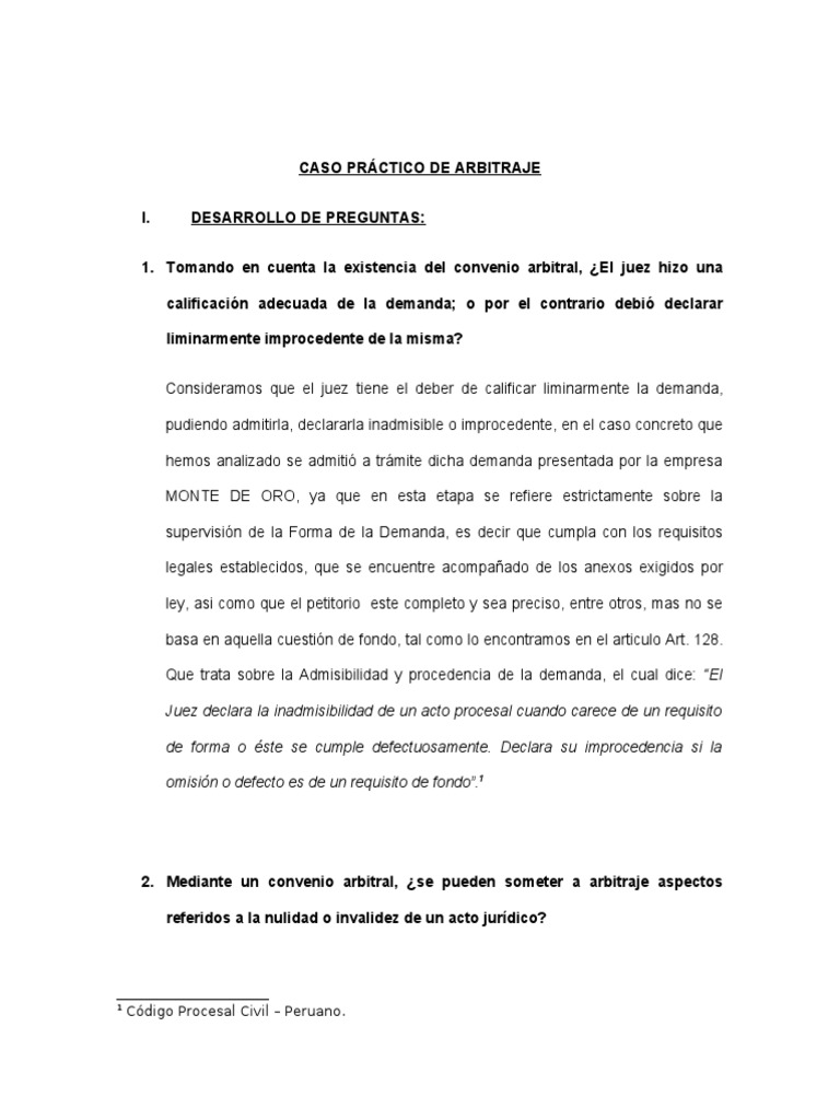 Caso Practica-Arbitraje 11 | PDF | Arbitraje | Procedimiento legal