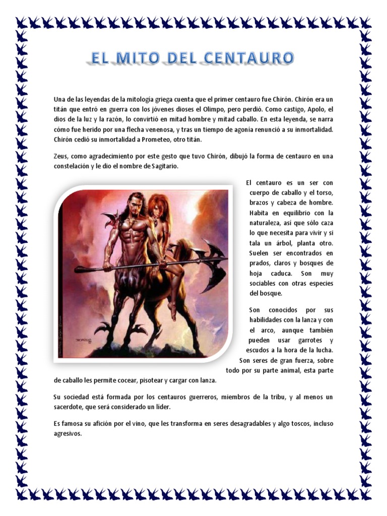 El Mito Del Centauro | PDF | Medusa | Mitología Paleo Balcánica