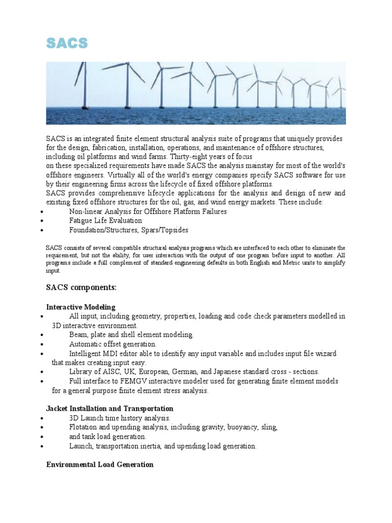 Sacs | PDF | Structural Analysis | Product Lifecycle