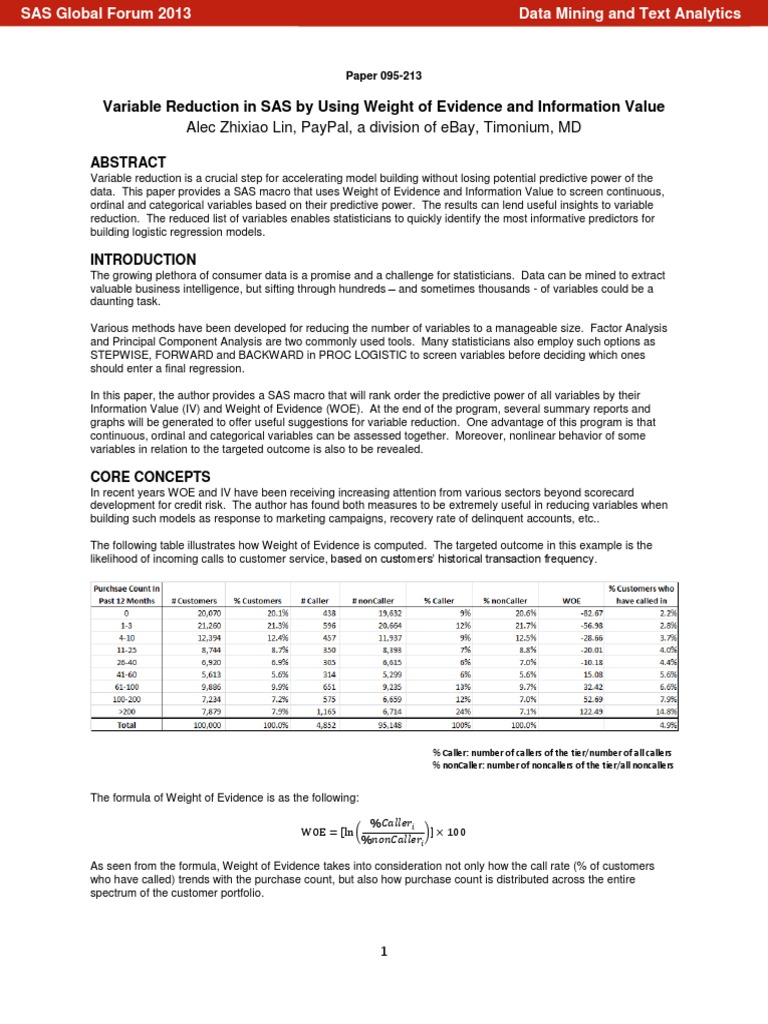 Feature Selection Methods Used in SAS | PDF | Sas (Software) | Logistic Regression