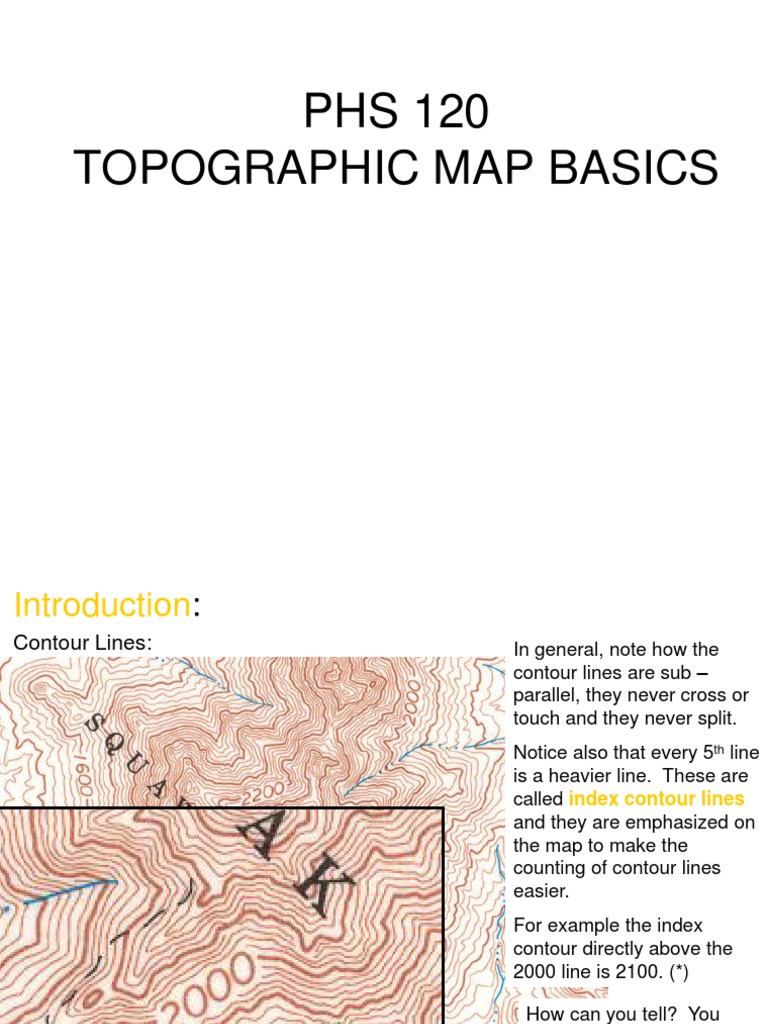 Topographic Map Contour Line Basics | PDF | Longitude | Latitude