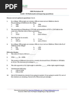 Grade 8 Data Handling Worksheet 2024 | PDF