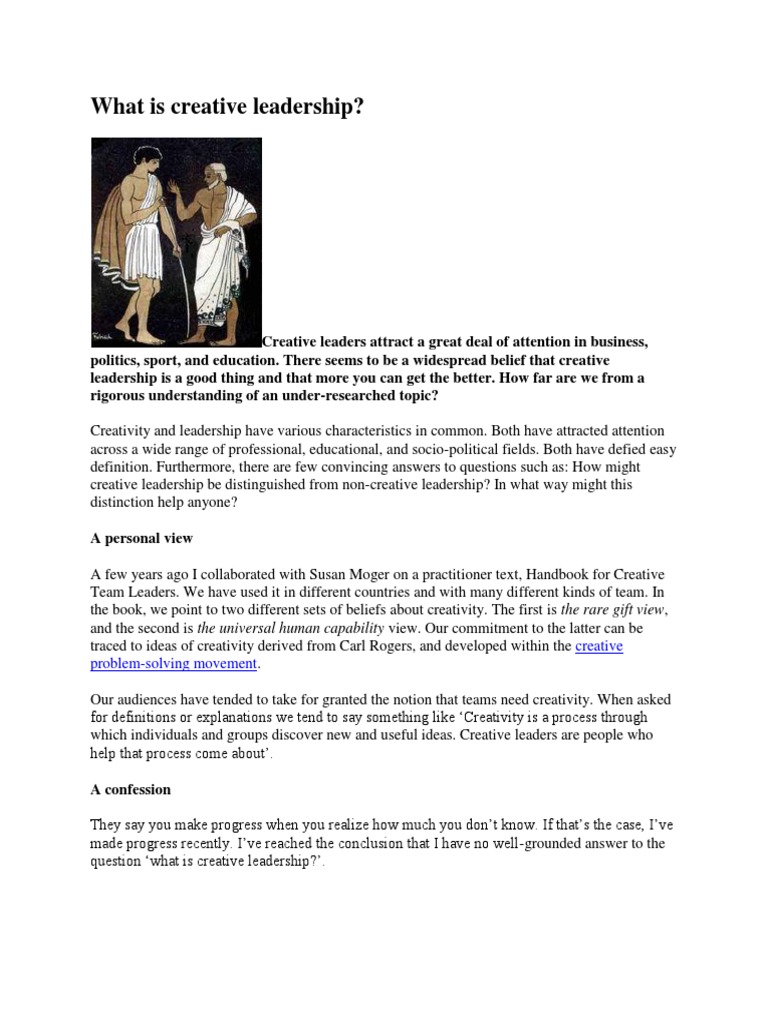 Organizational Creativity Defining Creativity At The Organizational