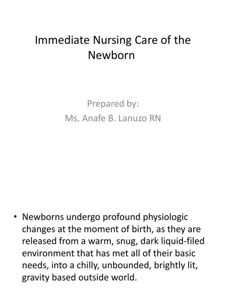 Newborn Care Guidelines for Nurses | PDF | Infants | Hypothermia